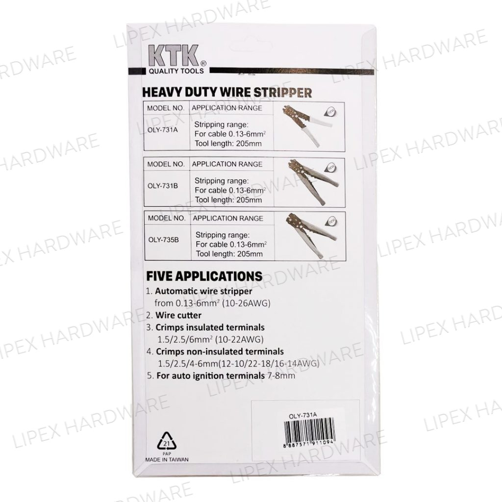 OPT Wire Stripper LY-731A - Lipex Hardware Pte Ltd | Singapore